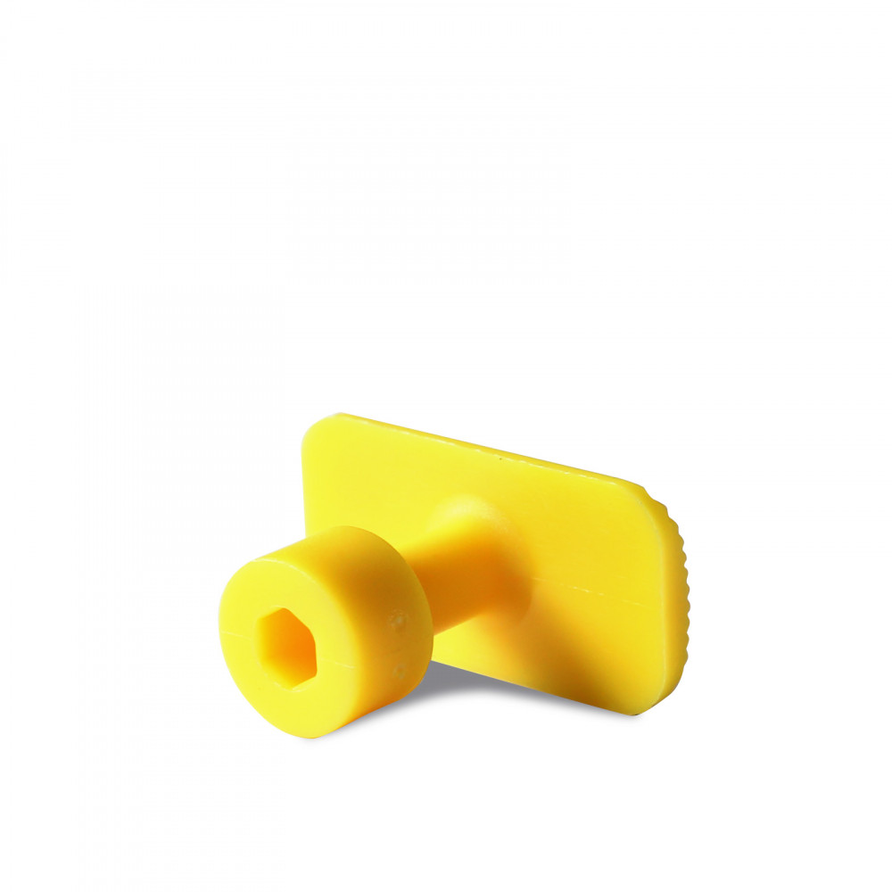Ventosa Laka retangular amarela - 16x32 mm
